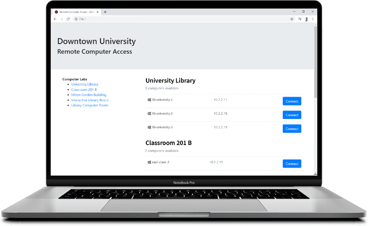 Remote Access Dashboard - LabStats